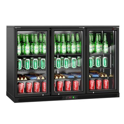 Blat bar - 1,33 m - 320 litri - cu 3 uși din sticlă și 2 rafturi ...