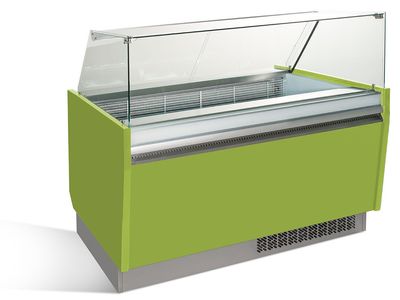 Ice cream counter - Liam - 1560mm - with LED lighting - for 13 + 13 ...