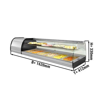 Vetrina refrigerata per tapas Premium PLUS - 6x GN 1/3 - con vetro intermedio | GGM Gastro