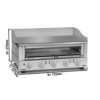ROBAND | Griddle Grille-pain 700 - 5,9 kW - Grill & Salamandre | GGM Gastro