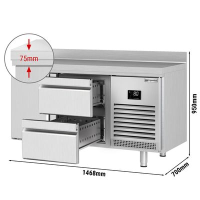 Refrigerated counter Premium PLUS - 1468x700mm - With 1 Door & 2 ...